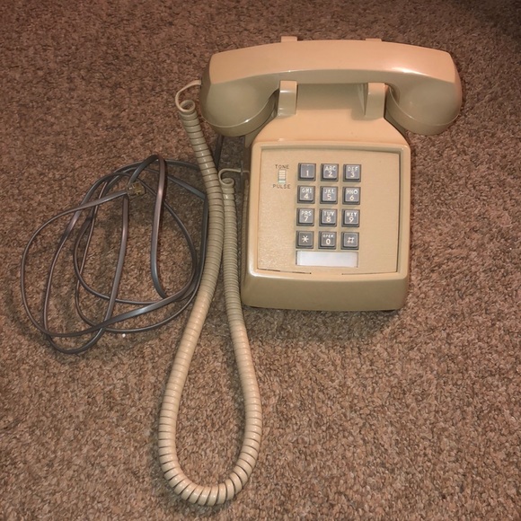 GTE | Office | Vintage Gte Beige Push Button Phone With Ton And Pulse ...